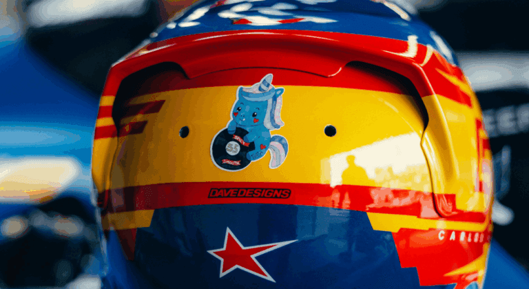 Carlos Sainz's Unicorn Helmet Sparks Baku Podium Magic - Grandprixnews.com